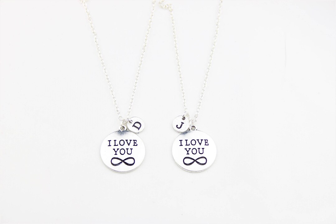 Infinity Love Necklace Set of 2, Couple Necklace for 2, Gift for ...