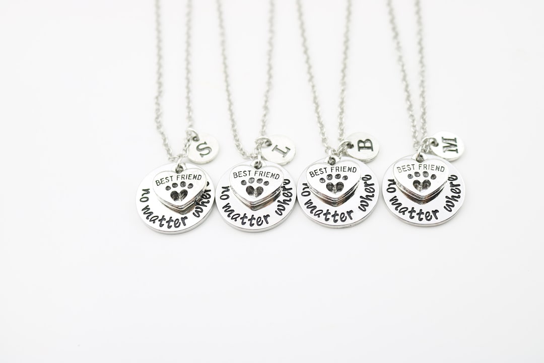 4 Best Friend Gifts, Four Friend Necklace, Matching Friend Necklace Set ...