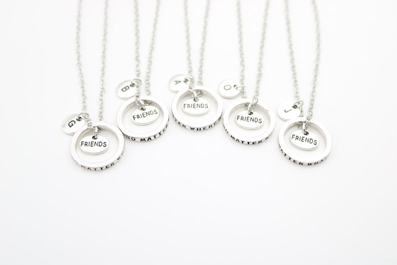 5 Best Friend Necklaces 5 Graduate Gifts Long Distance for - Etsy