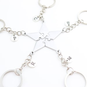 5 Best Friends Matching Keychains, Personalized Friendship Gift Puzzle ...