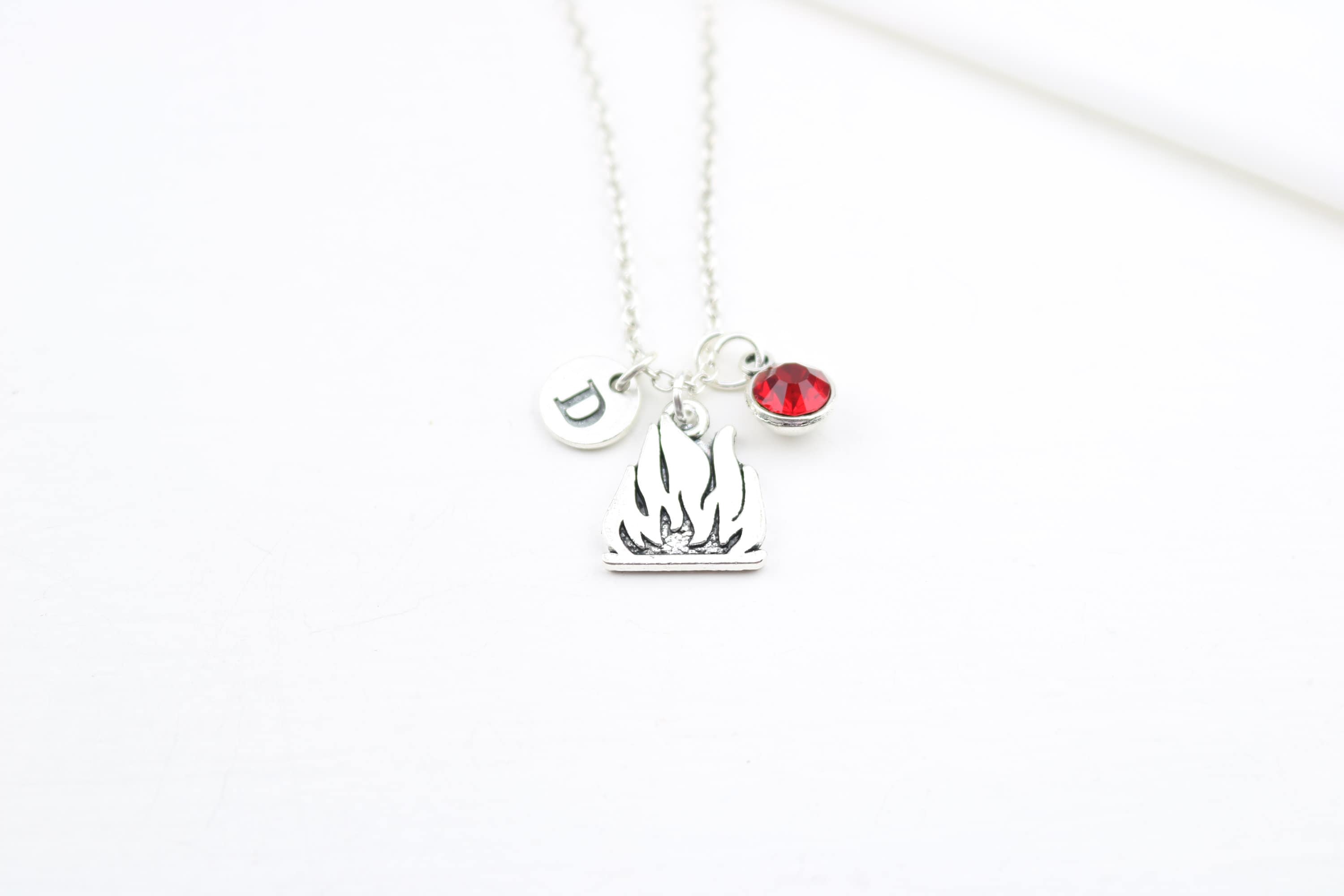 Fire Necklace Fire Flame Necklace Custom Jewelry - Etsy UK