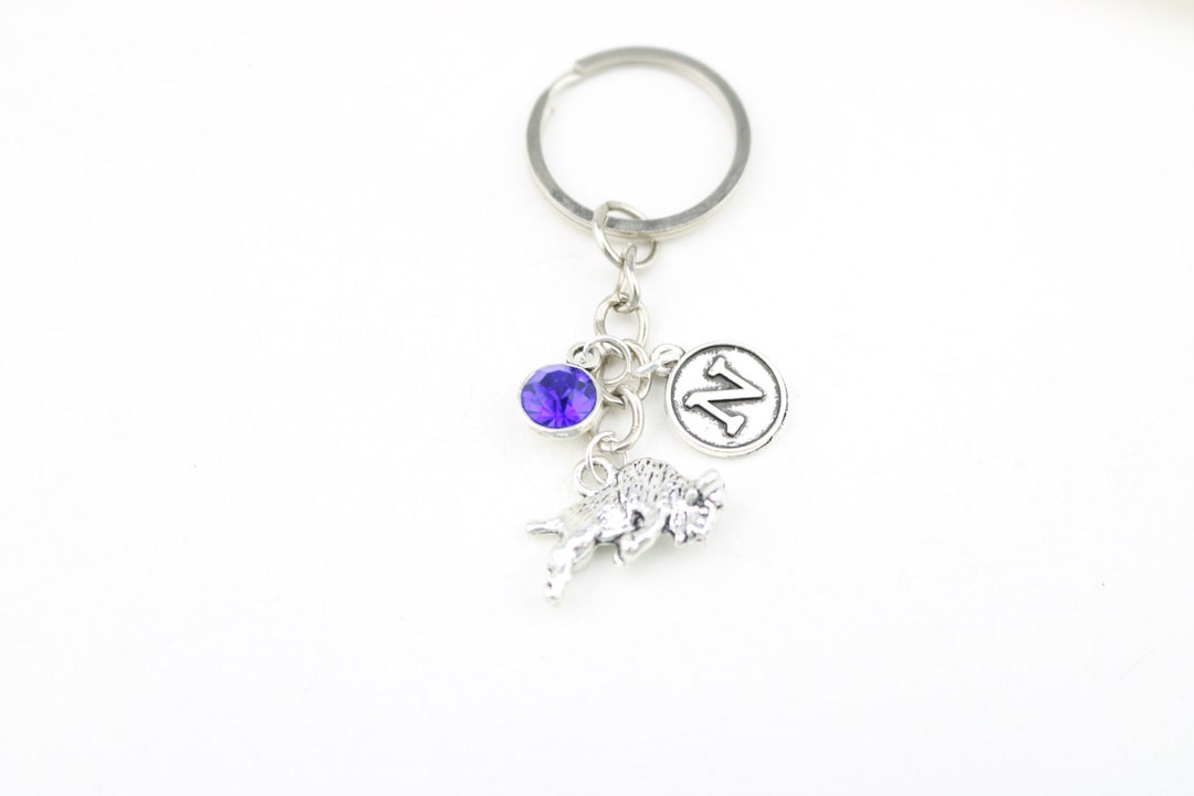 Bull Keyring, Silver OX Pendant, Bull Charm Keychain, Personalized ...