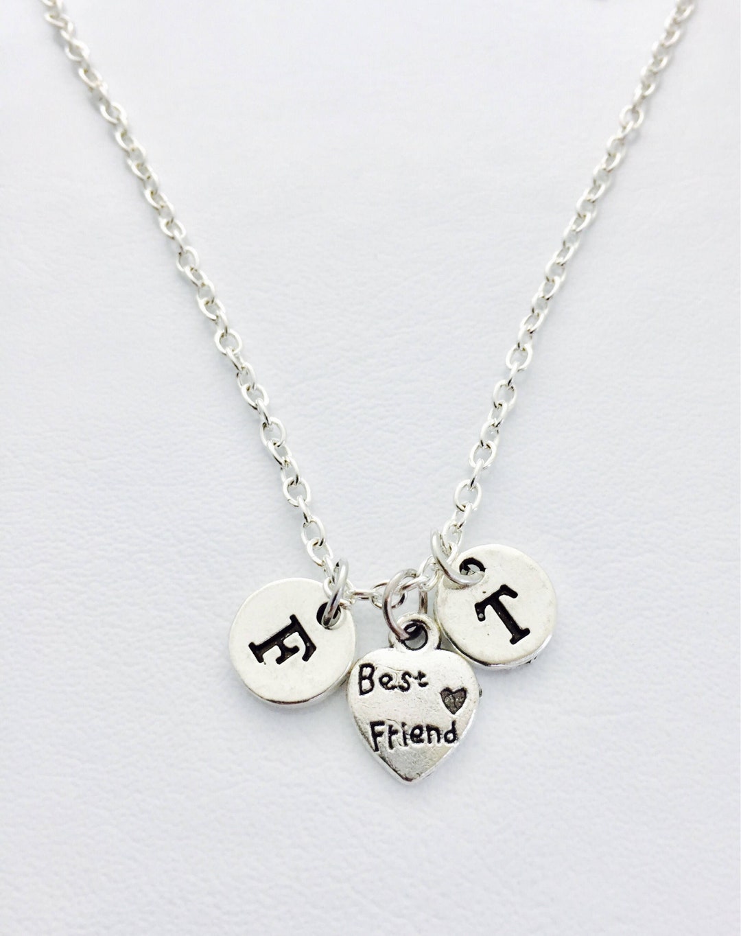 Personalized Initial Necklace, BFF Jewelry, Friend Charm - Etsy