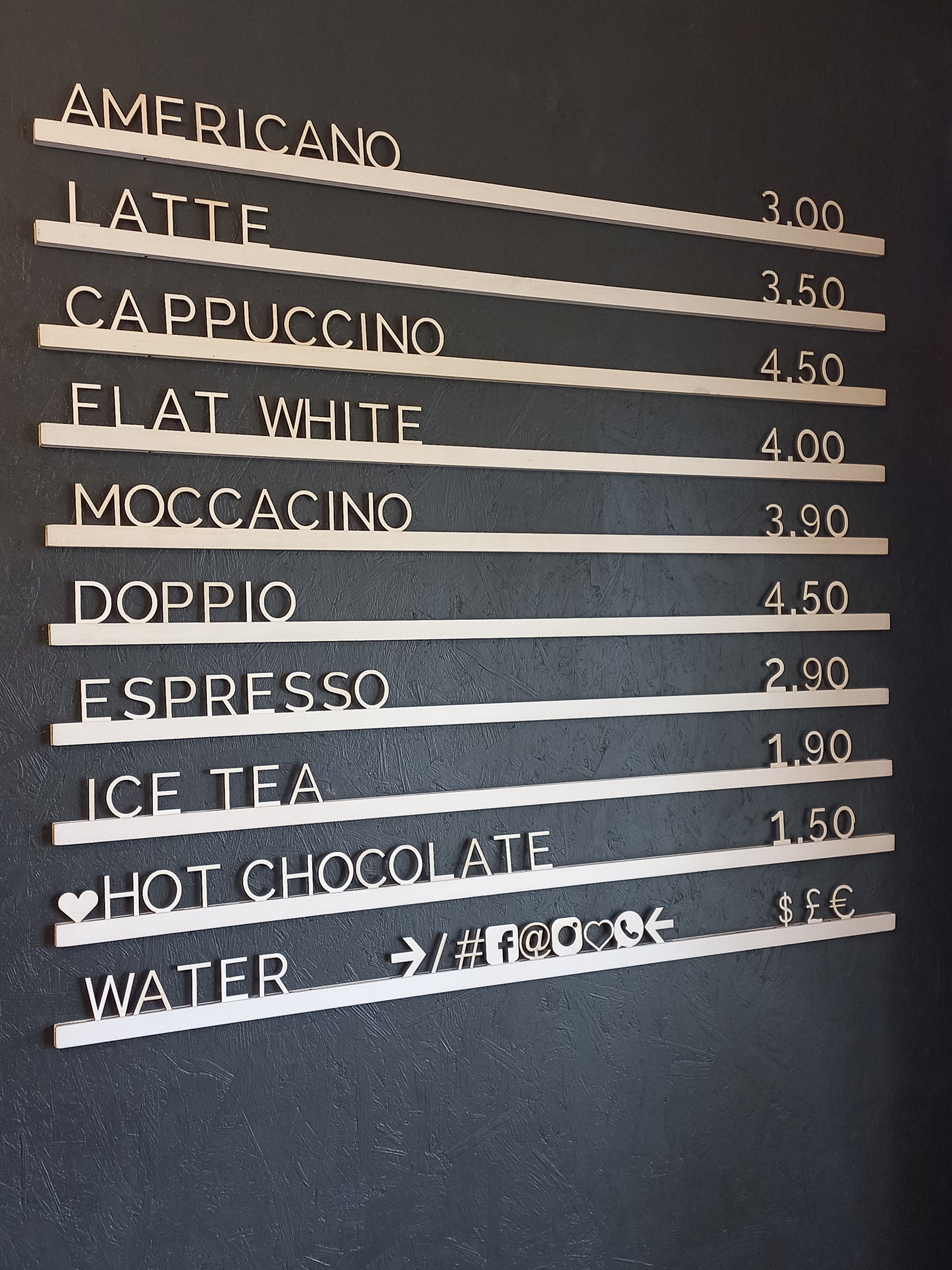 Tablero de menú de letras de madera / rieles de madera, tablero de ...