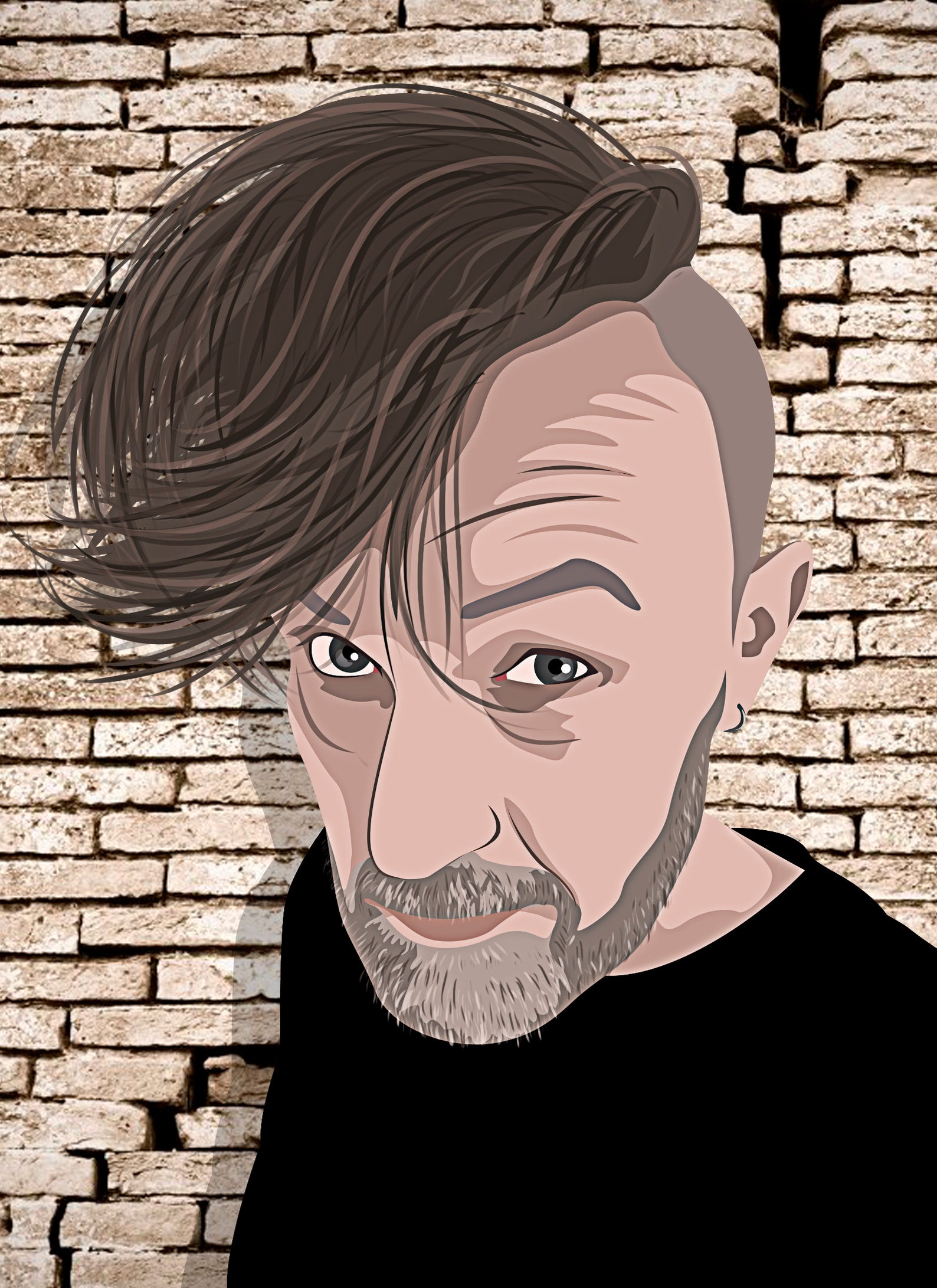 Custom Rock Poster Design, Rock Band Digital Poster, Rocker Portrait ...