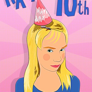 Custom Your Portrait on Birthday Card | Cartoon Face on Postcard ...