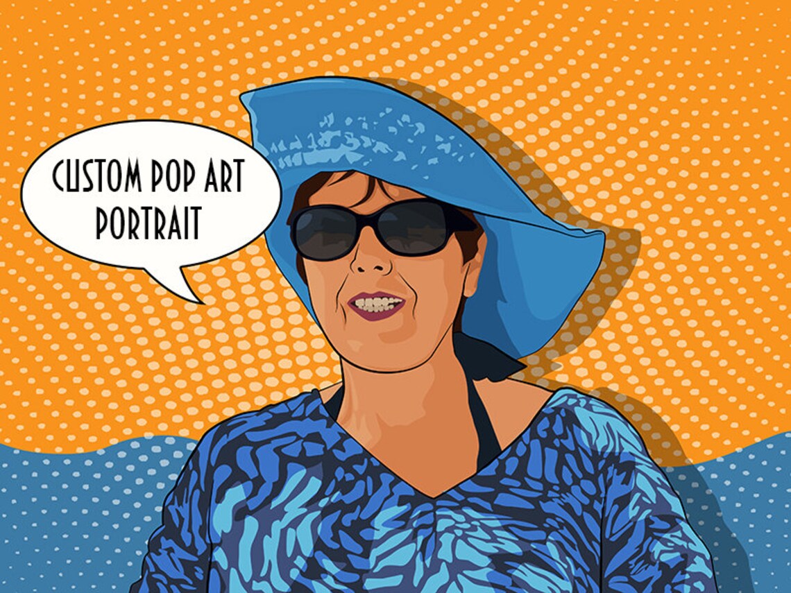 Pop Art Portrait Custom Cartoon Portrait Face Digital - Etsy