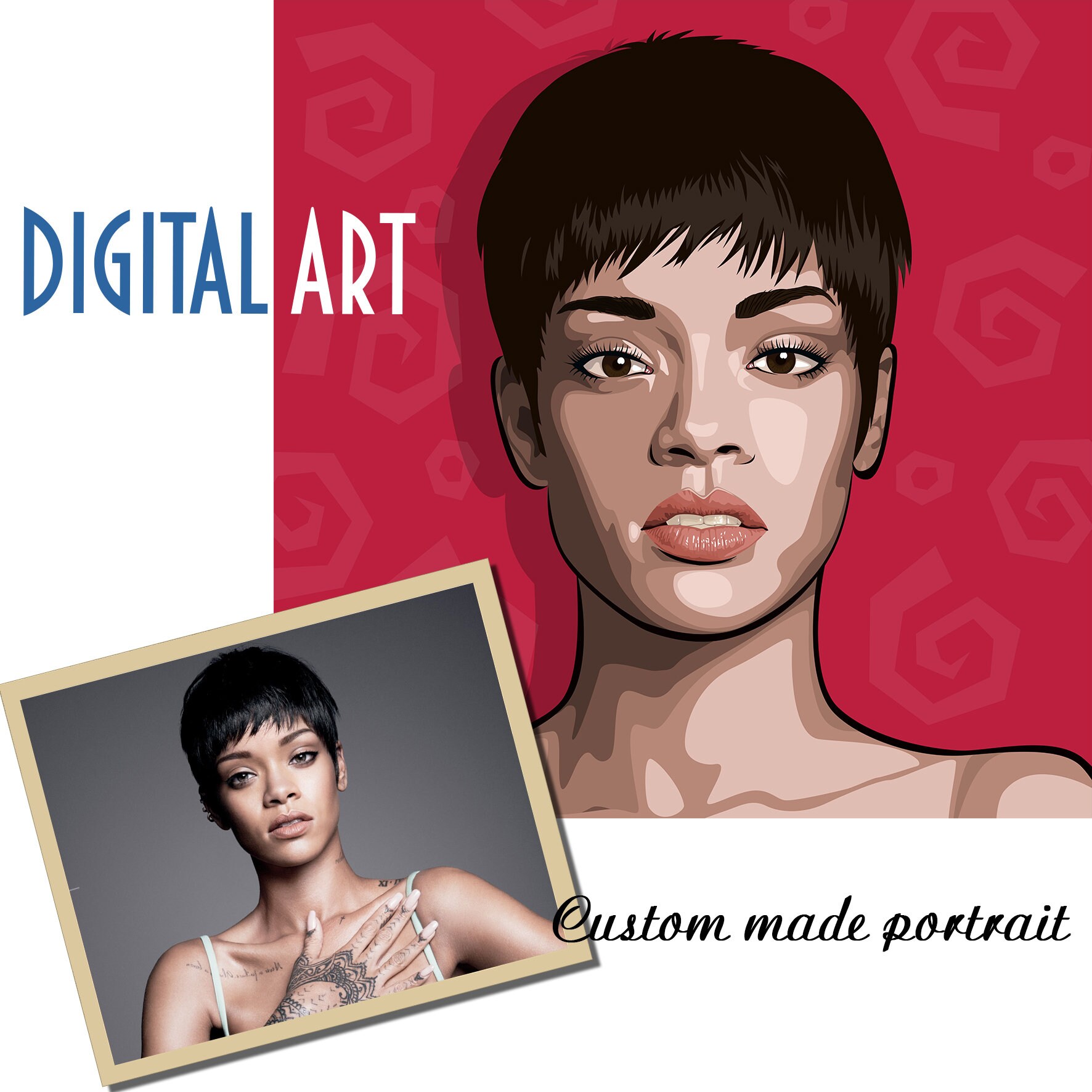Custom Digital Portrait, Your Portrait Illustration, Portrait From ...