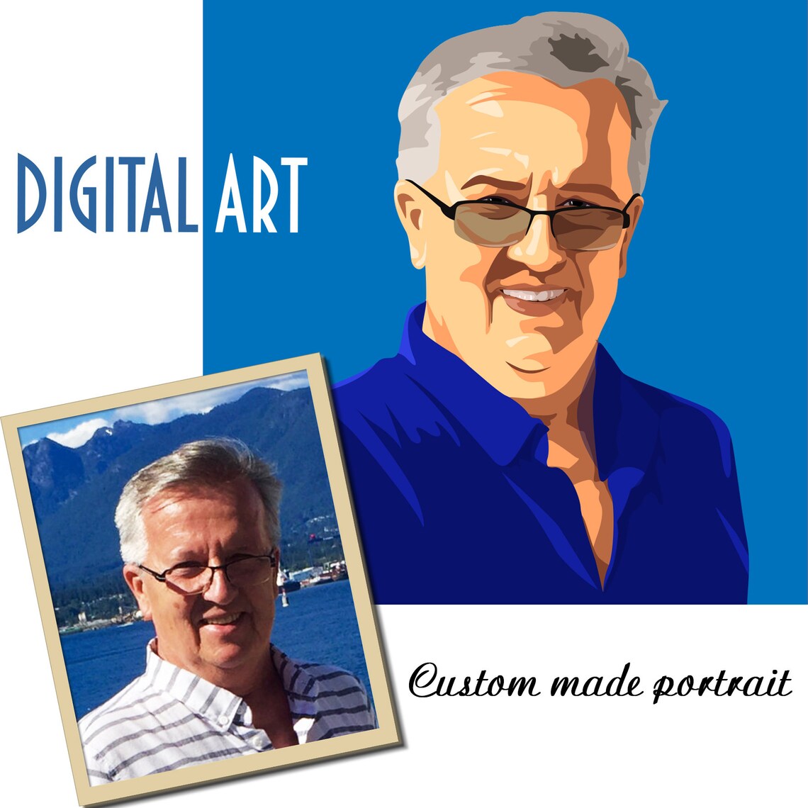 Custom Digital Portrait, Your Portrait Illustration, Portrait From ...