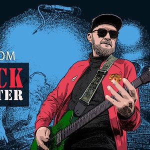 Custom Rock Poster Design, Rock Band Digital Poster, Rocker Portrait ...