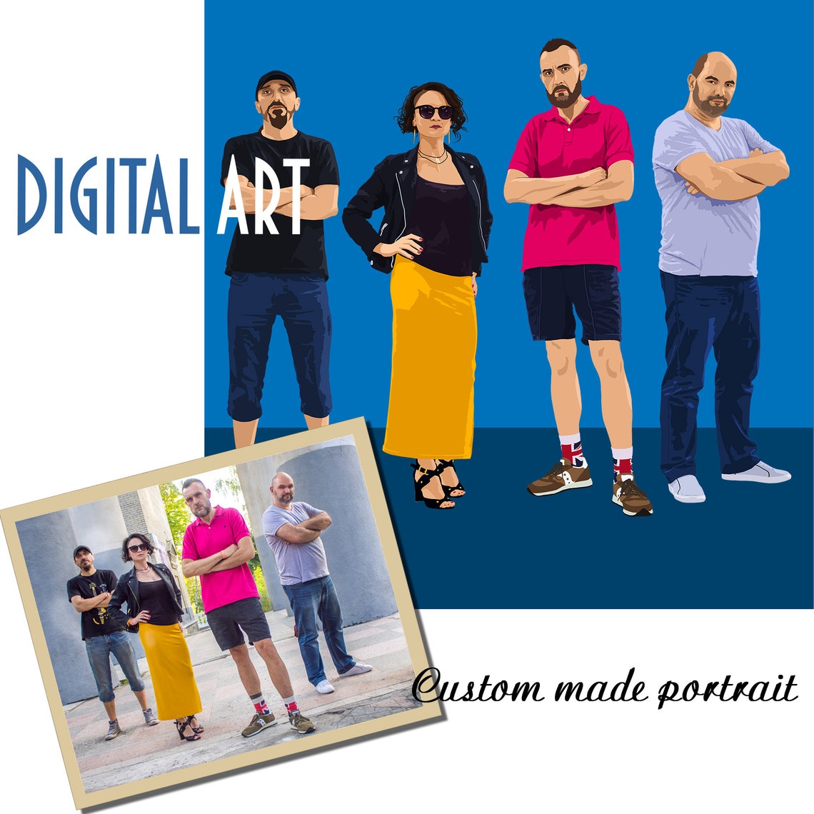 Custom Digital Portrait, Your Portrait Illustration, Portrait From ...