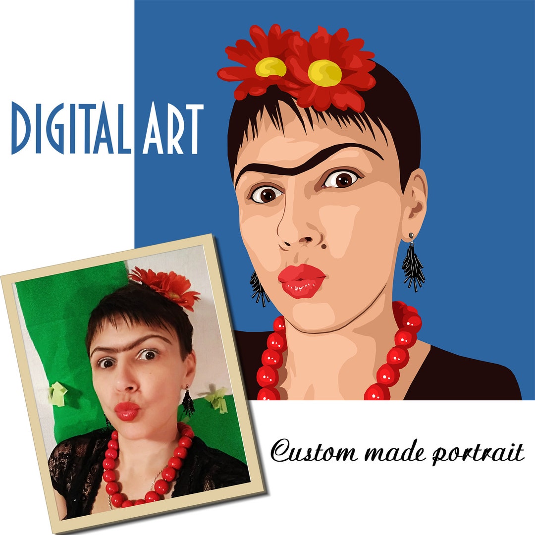 Realistic Portrait | Digital Vector Illustrations | Cuctom Vector ...