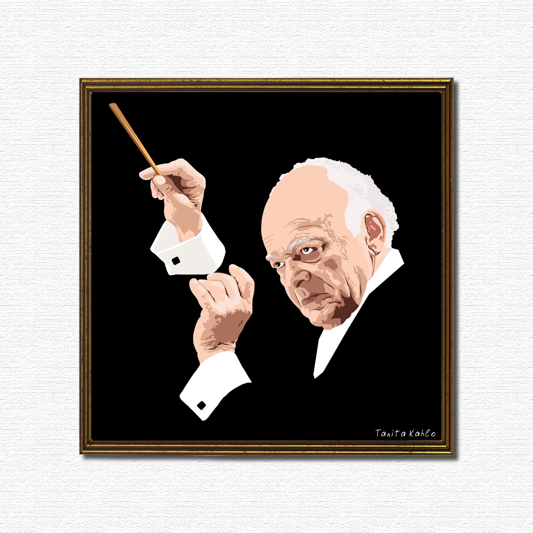 Portrait of Conductor Digital Painting, Ukrainian Artist, Wall Art ...