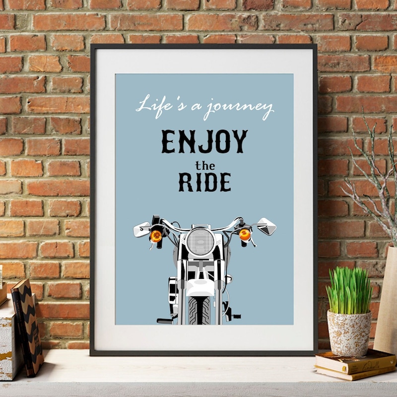 Motorcycle Poster - Etsy
