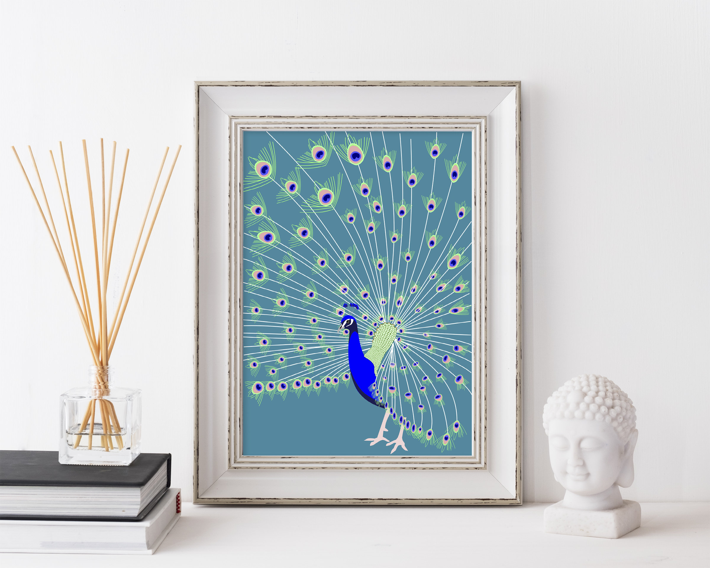 Peacock Art Print | Etsy