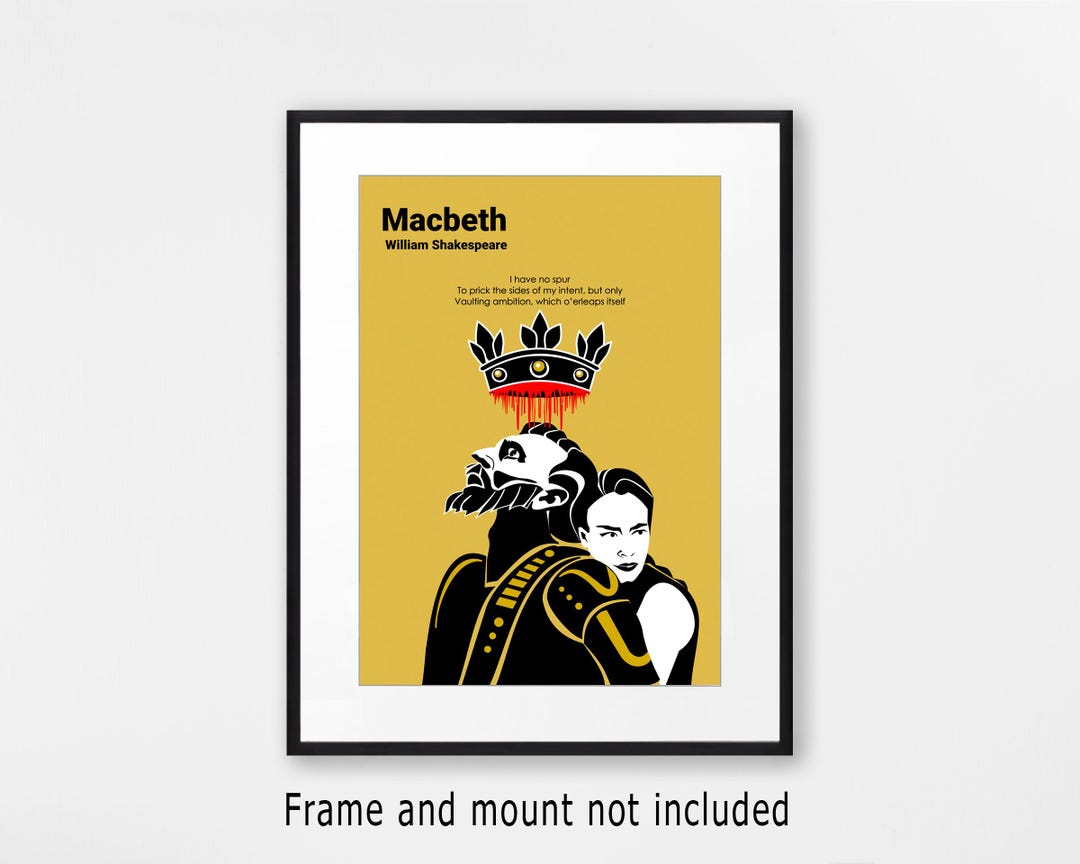 Macbeth Literary Wall Art: Shakespeare's Classic Tragedy Poster for ...