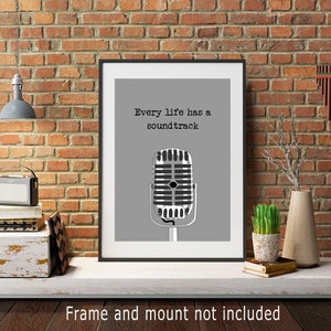 Music Quote Print, Retro Music Poster - Etsy