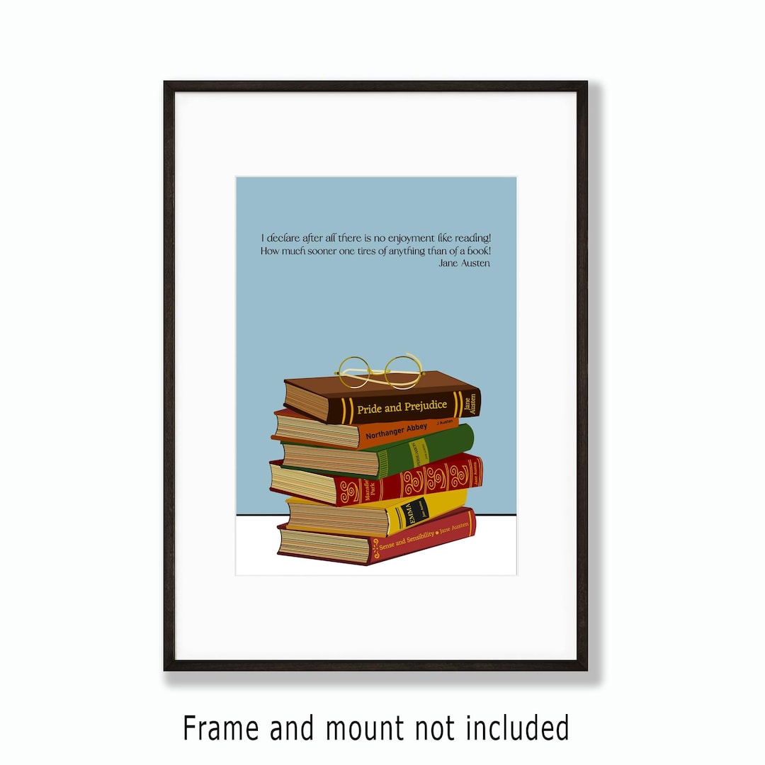 Jane Austen's Pride and Prejudice Literary Quote Poster - Elegant ...