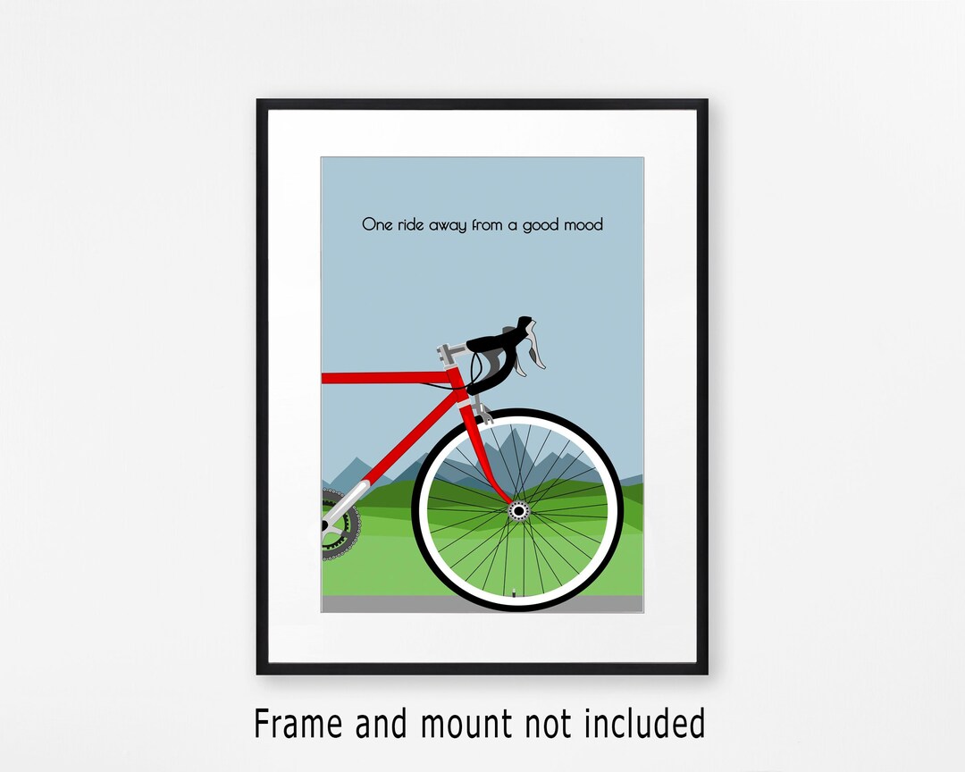 Cycling Poster Art for Bicycle Enthusiasts and Lovers, Unique Wall ...