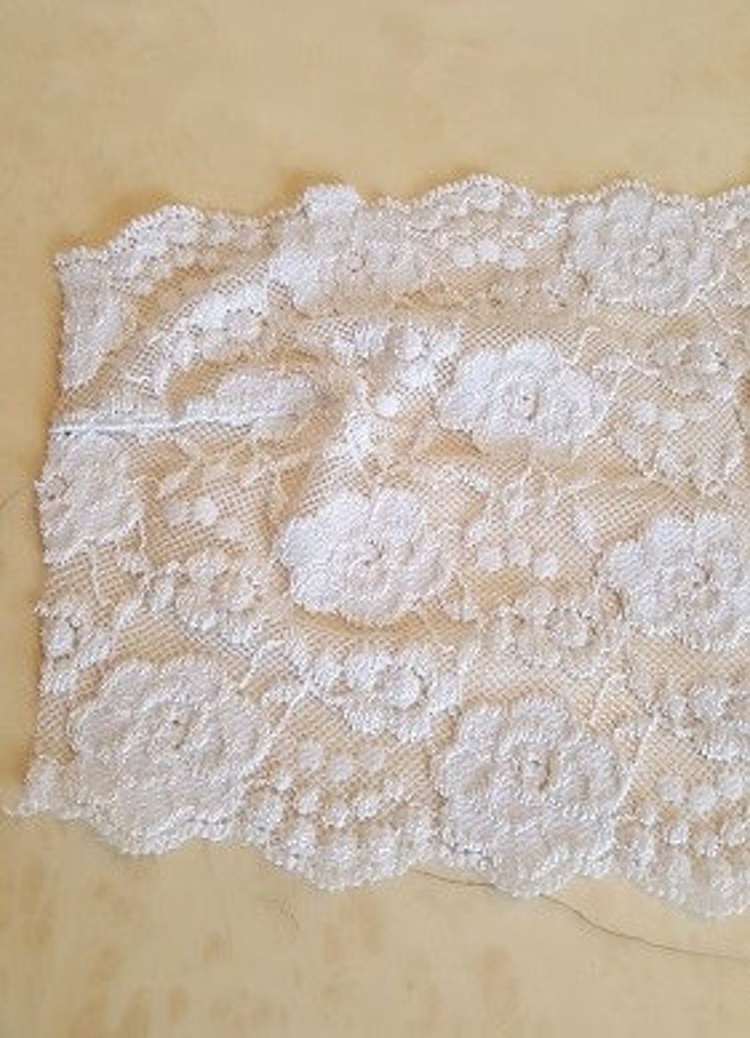 Black and White Synthetic Lace Fabrics With Openwork Patterns - Etsy UK