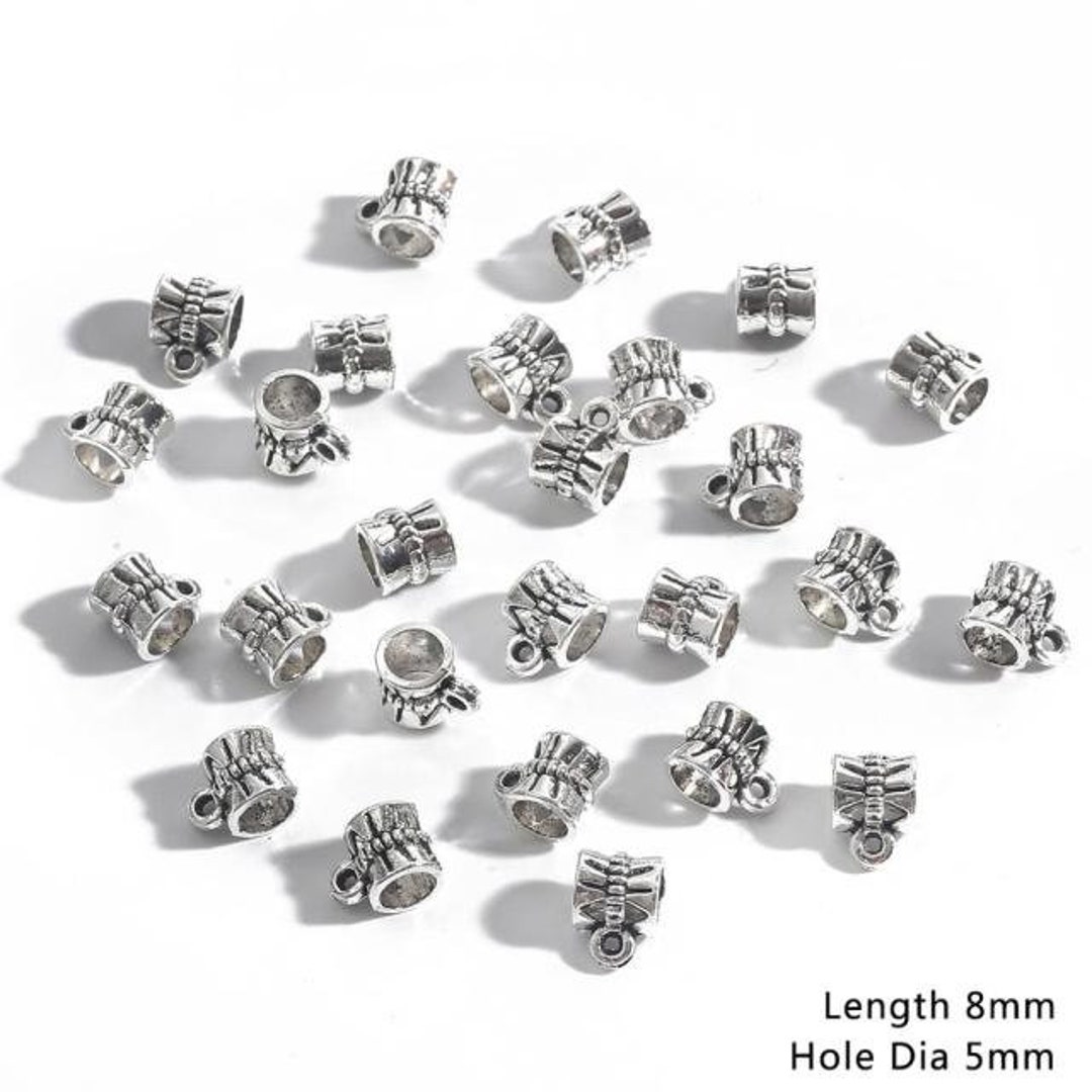 5 Engraved Stainless Steel Bead Bails 8x5mm for Chain or - Etsy