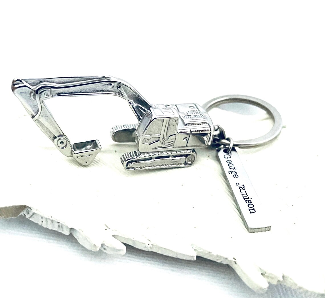 Excavator Urn Bulldozer Cremation Key Chain Personalized Heavy - Etsy