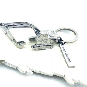 Excavator Urn Bulldozer Cremation Key Chain Personalized Heavy ...