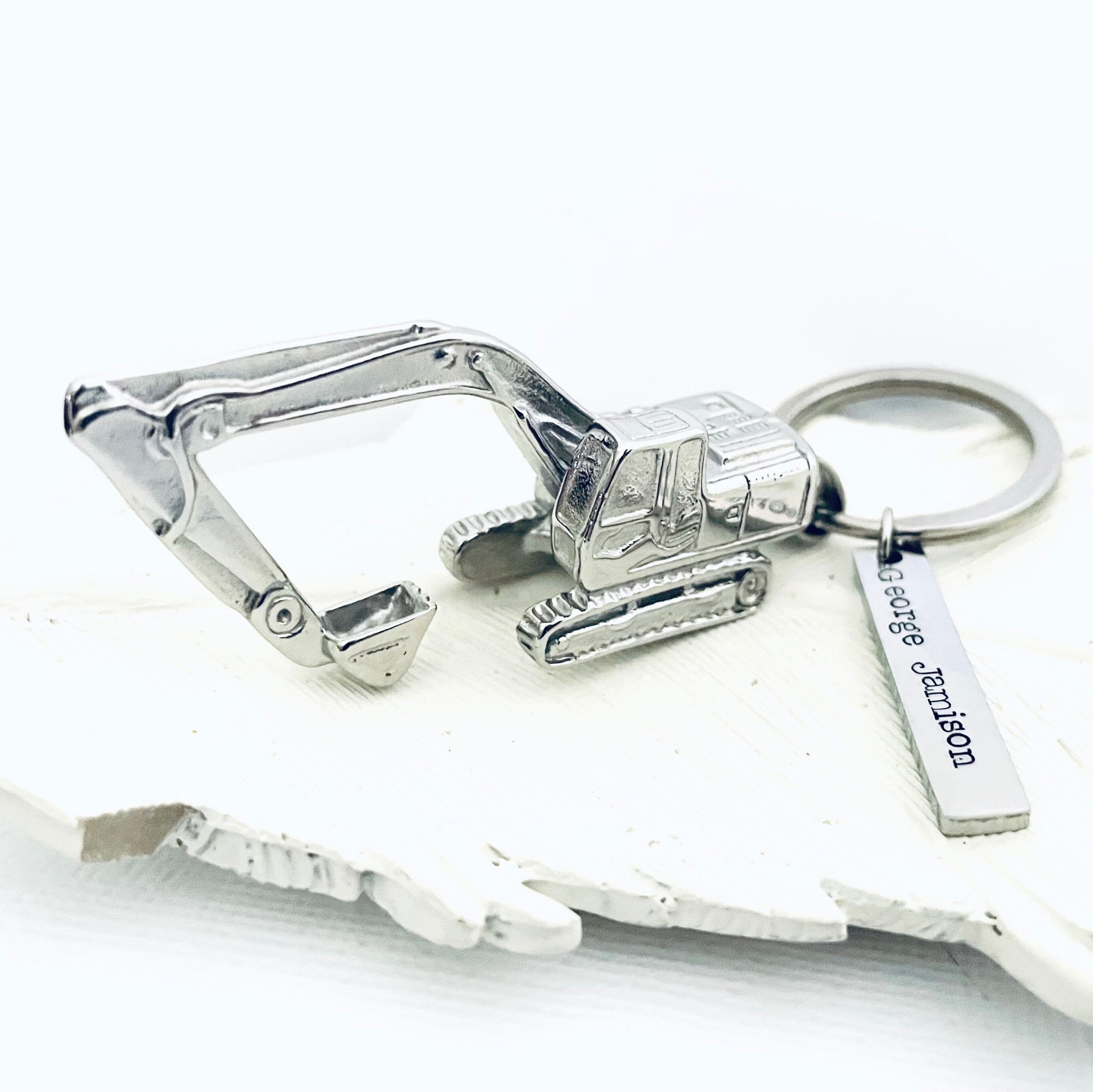 Excavator Urn Bulldozer Cremation Key Chain Personalized Heavy - Etsy