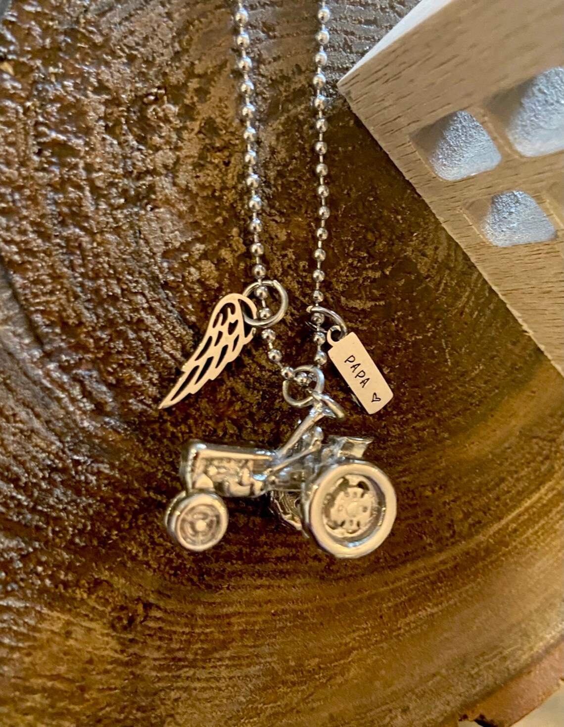 Tractor Urn Necklace Farmers Urn for Papa Farming in Heaven Urn ...