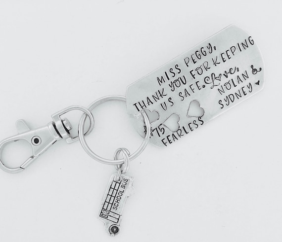 School Bus Driver Gift Bus Driver Key Ring School Bus - Etsy