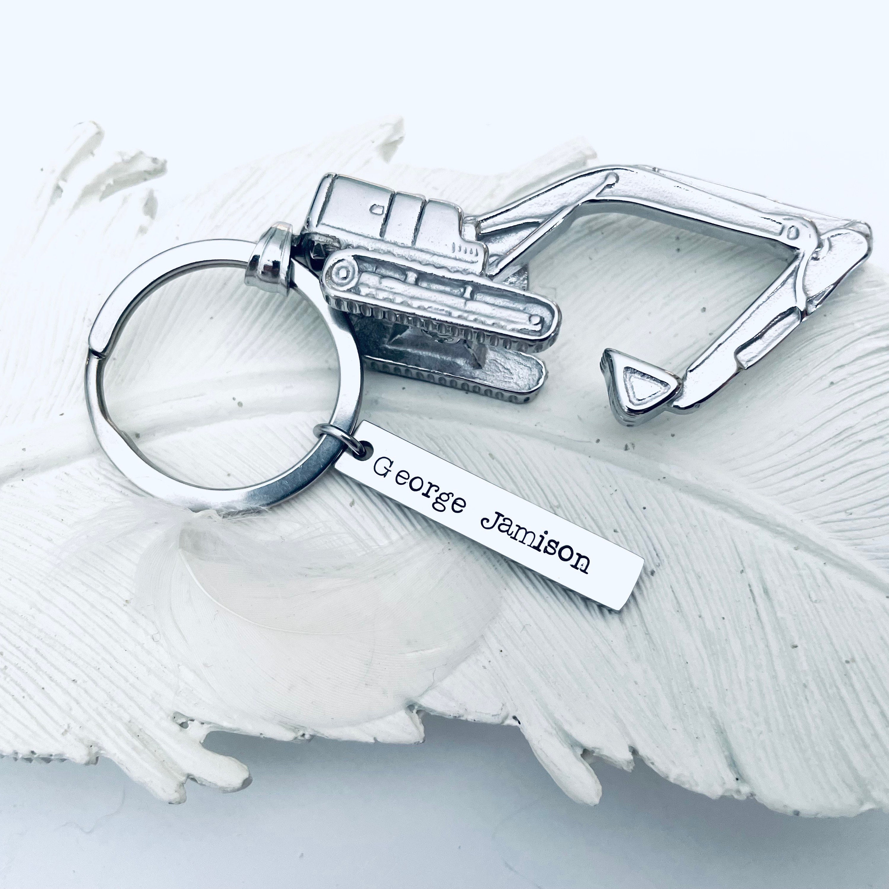 Excavator Urn Bulldozer Cremation Key Chain Personalized Heavy - Etsy