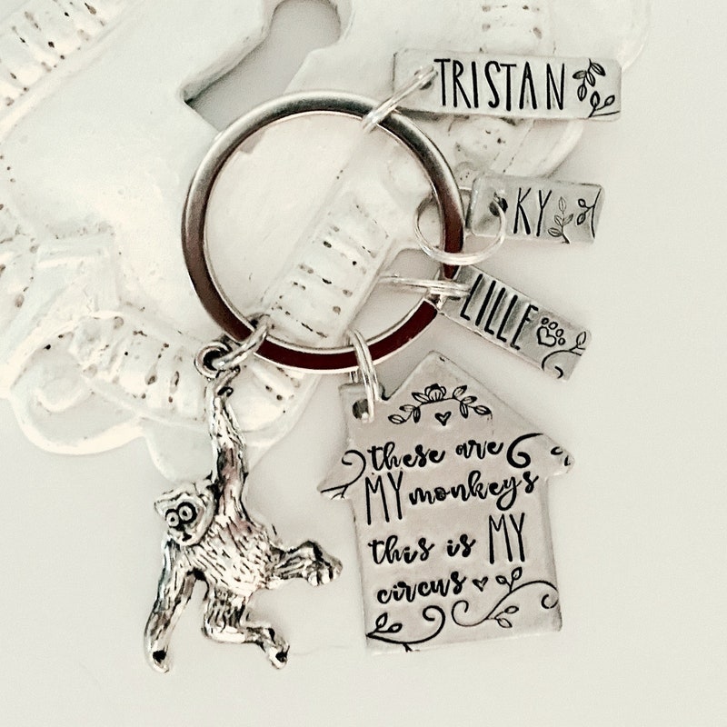 Monkey Key Chain - Etsy