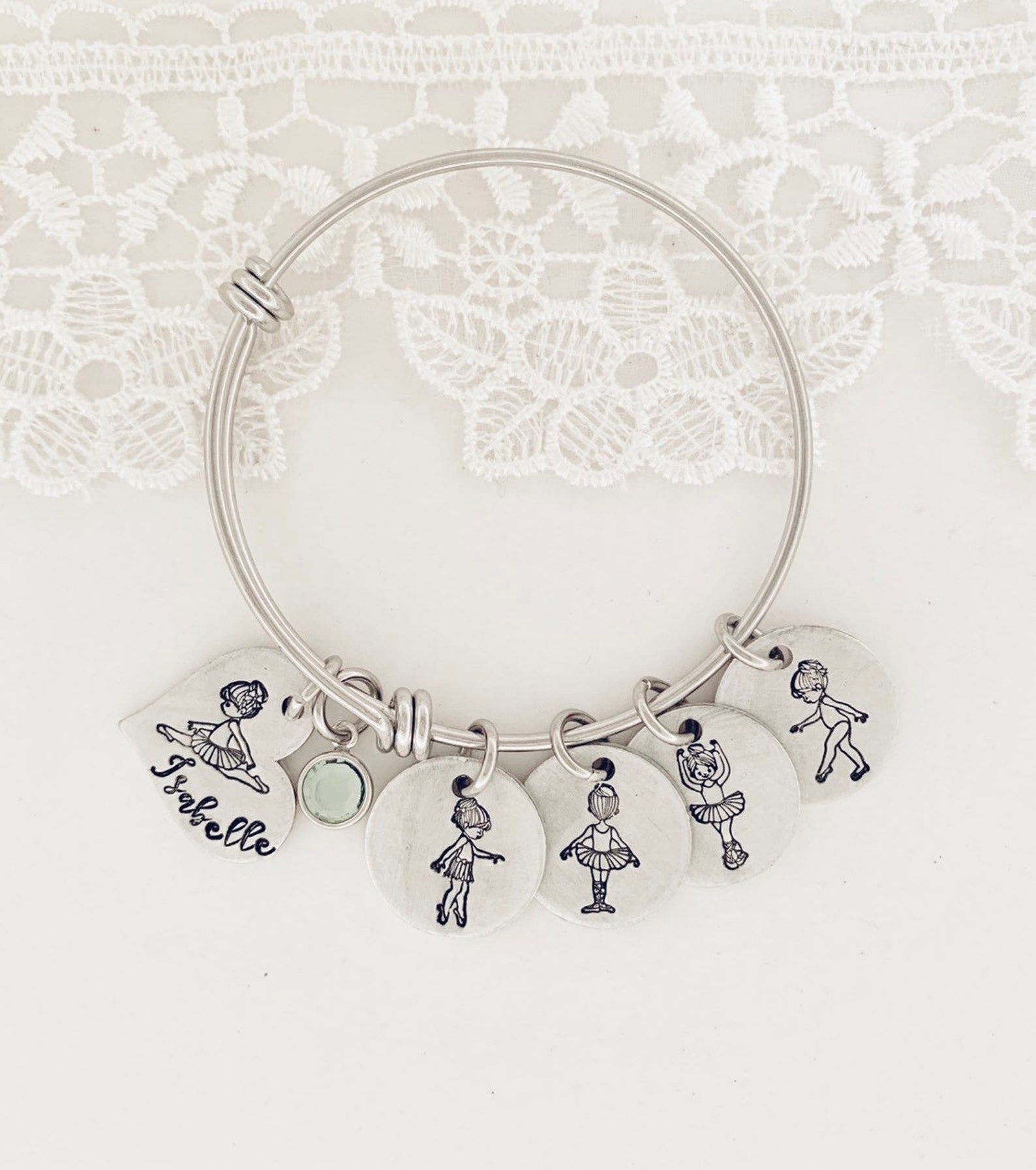 5,6,7,8 Dance Bracelet Personalized Dance Recital Jewelry Ballet ...