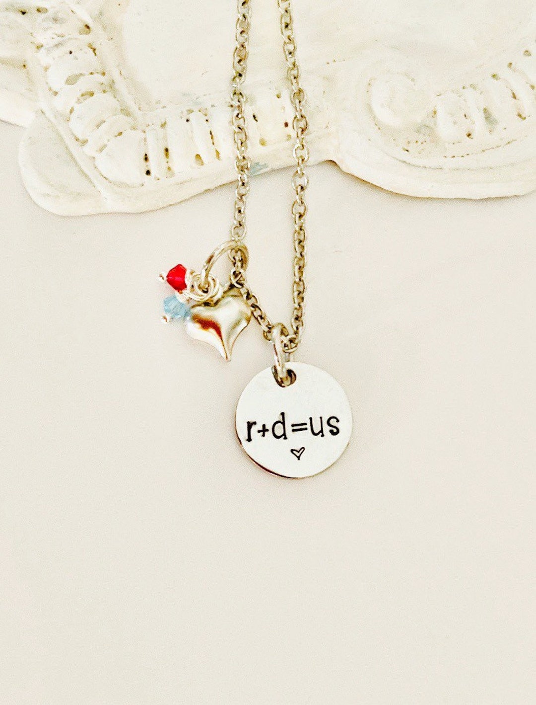 Steel Anniversary Gift for Her Initials Disc Necklace This is Us ...