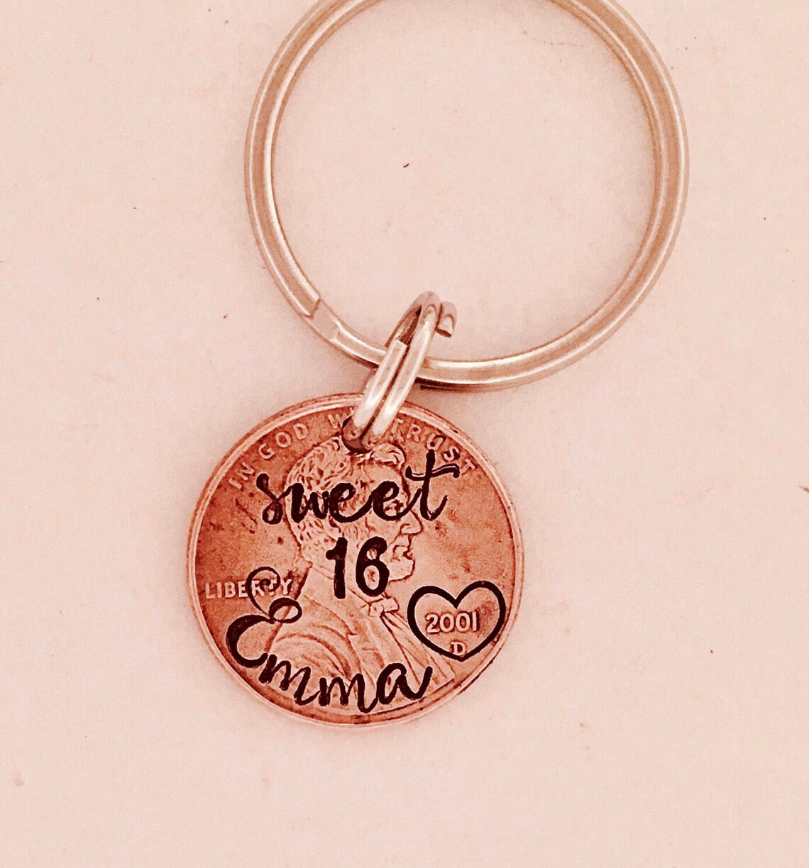 Sweet 16 Key Ring • Penny • Personalized Penny • Penny Key Ring • New ...