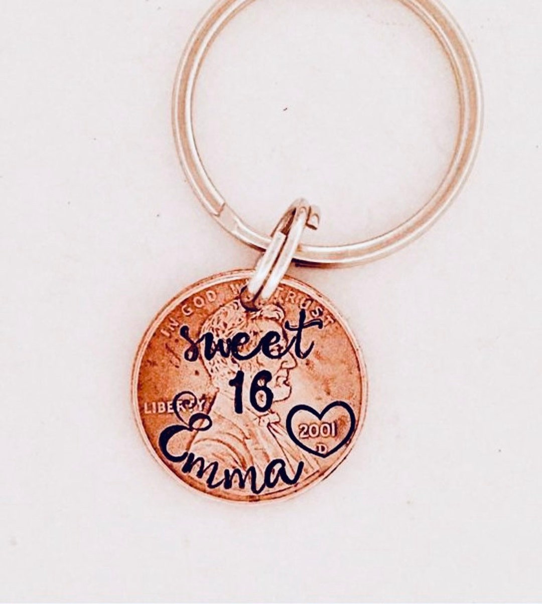 Sweet 16 Key Ring • Penny • Personalized Penny • Penny Key Ring • New ...