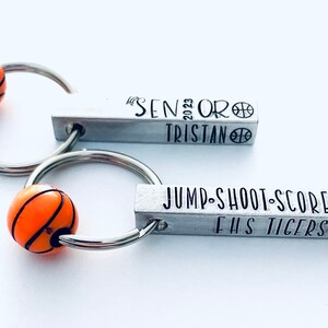 Personalized Senior Basketball Key Chain Senior 2026 Basketball Gift ...