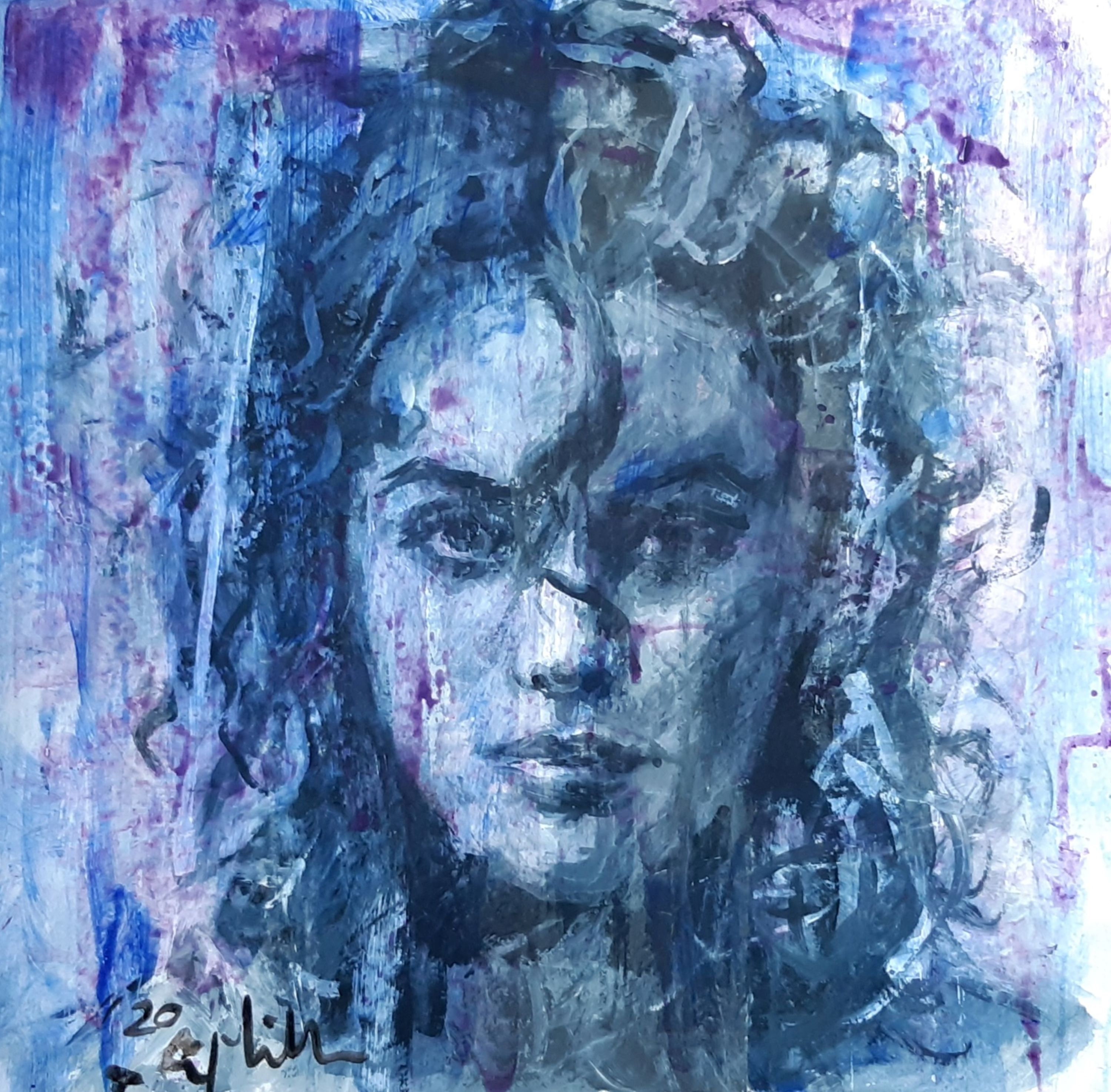 Pintura.Una obra de arte única Cadencia Azul | Etsy