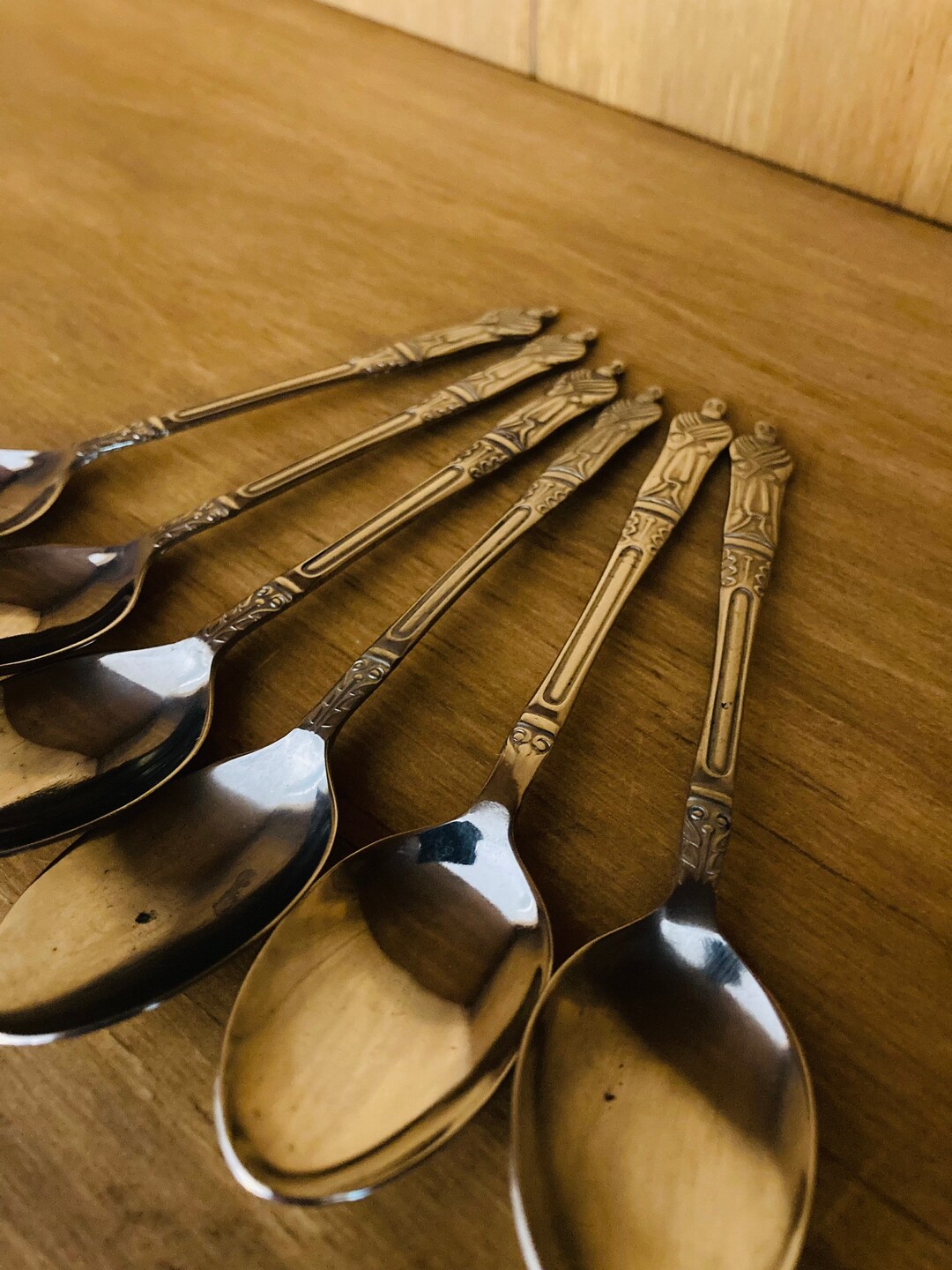 Lovely Vintage Set of 6 Nickel Silver Apostle Spoons - Etsy