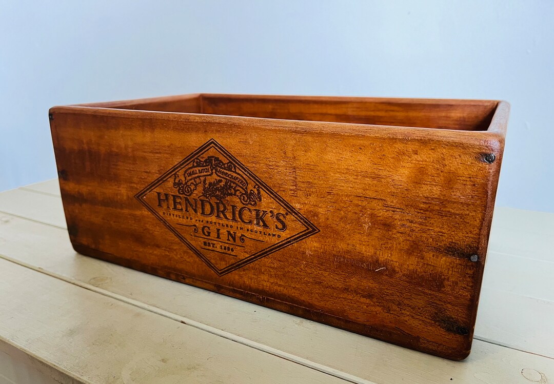 Lovely Rustic Wooden Gin Storage Box 13in X 8in X 5in - Etsy
