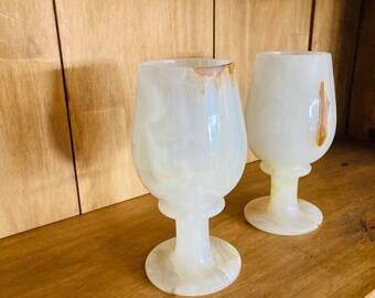 Alabaster Goblets - Etsy