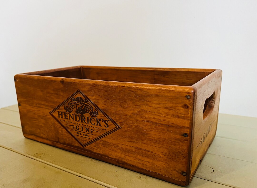 Lovely Rustic Solid Wood Gin Storage Box 12in X 7in X 4.5in - Etsy