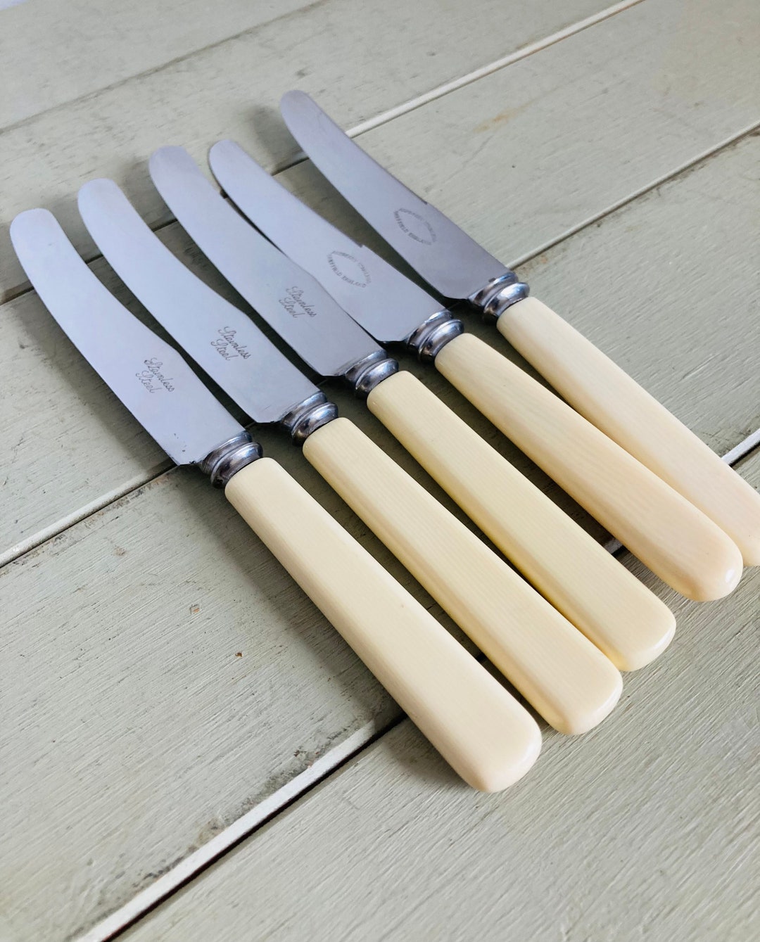 Lovely Vintage Odd Set of 5 Stainless Steel Tea Knives - Etsy