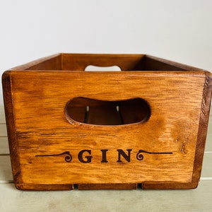 Lovely Rustic Wooden Gin Storage Box 13in X 8in X 5in - Etsy