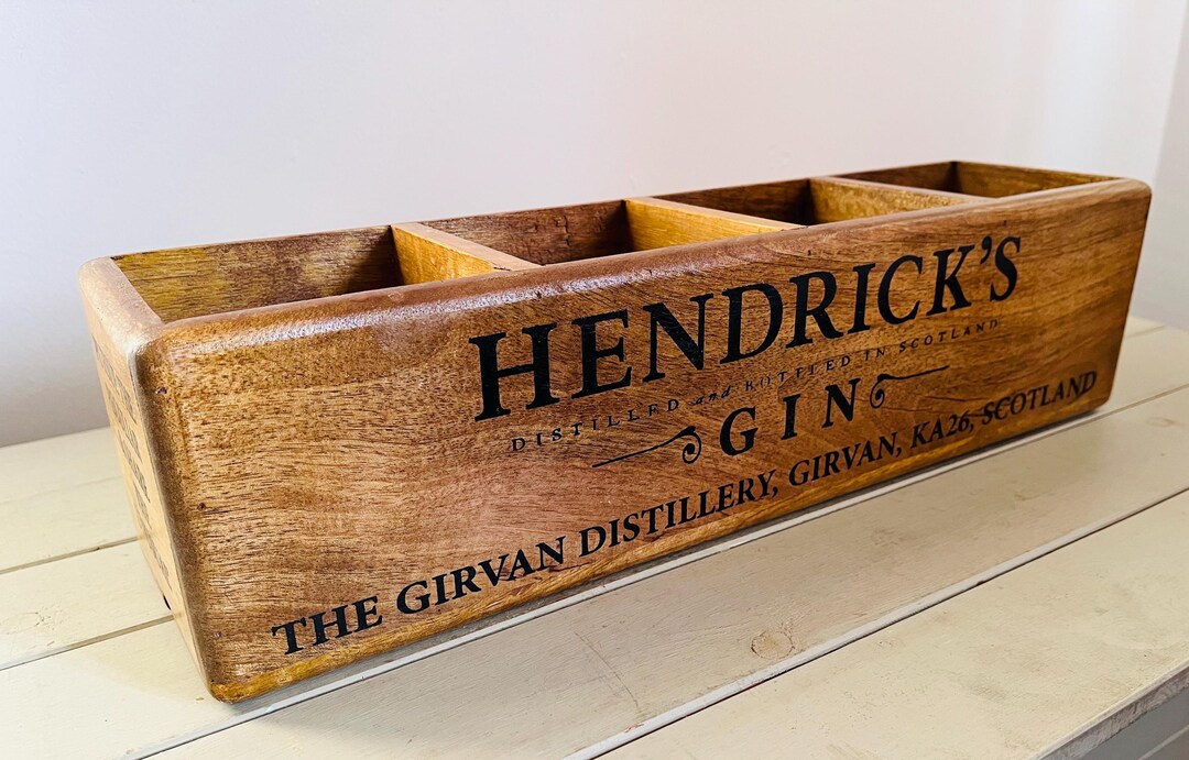 Lovely Rustic Wooden Gin Storage Box - Etsy