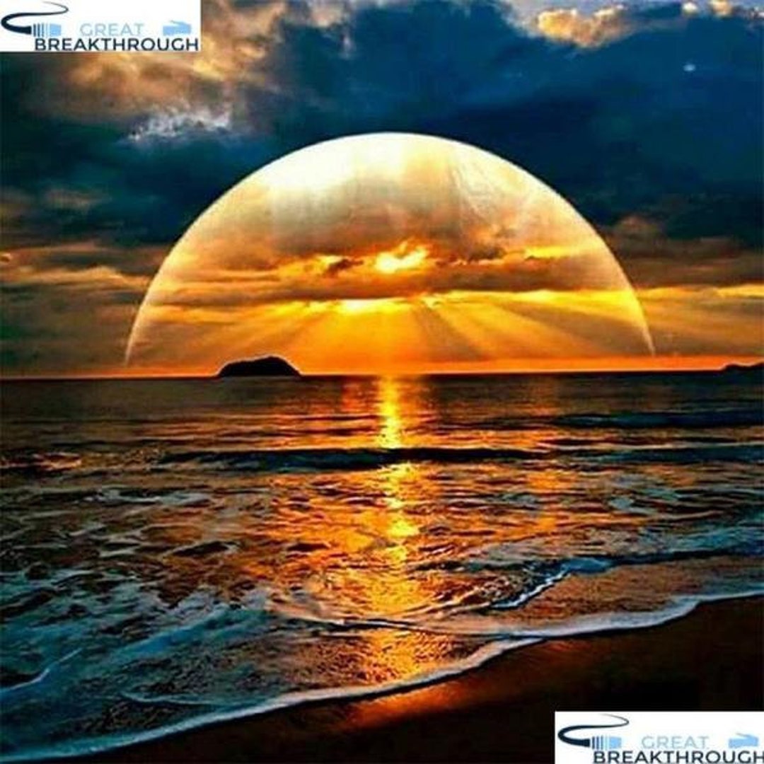 Diamond Painting Scenic Cross Stitch Pattern 5D Diamond Embroidery Sea ...