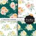 Watercolor Flower Digital Paper, Floral Digital Paper, Watercolor Roses ...