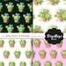 Cactus Digital Paper, Hand Drawn Cactus Digital Paper, Cactus Patterns ...