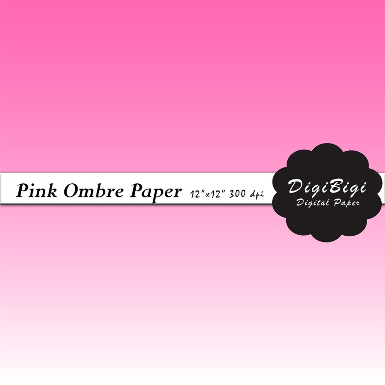 Pink Ombre Digital Paper, Pink Digital Paper, 12 X 12, Ombre Digital ...