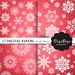Snowflake Digital Paper, Christmas Digital Paper, Snowflake Patterns ...